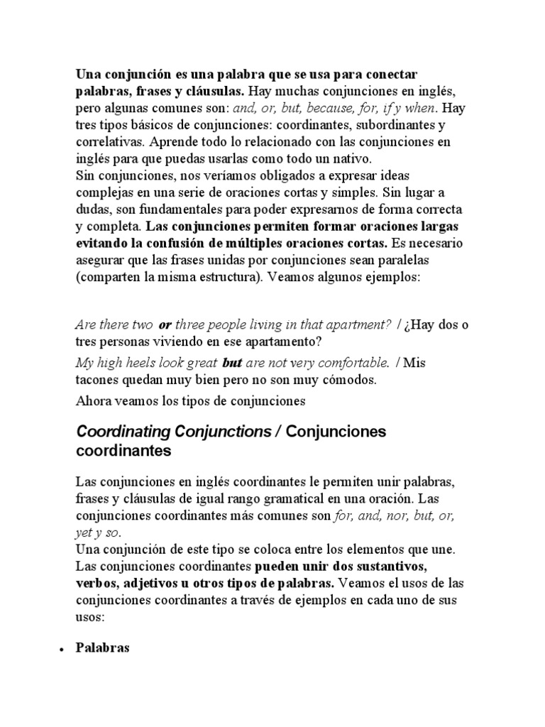 Una Conjunción 9NO | PDF | Oración (Lingüística) | Semántica