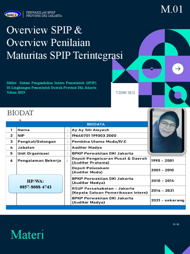 m01 - Overview Spip Dan Overview Pm Spip Terintegrasi | PDF