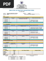 SBM Level of Practice Validation Form New Template Final 3 | PDF | Learning | Behavior Modification