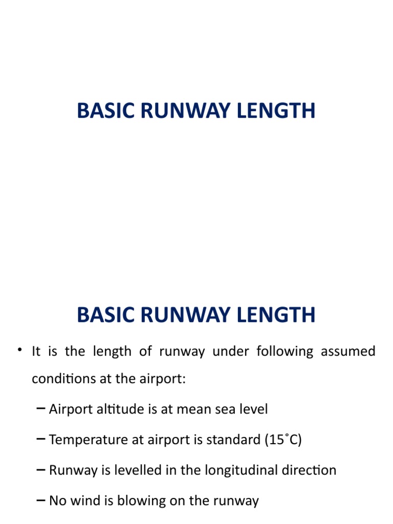 Basic Runway Length | PDF