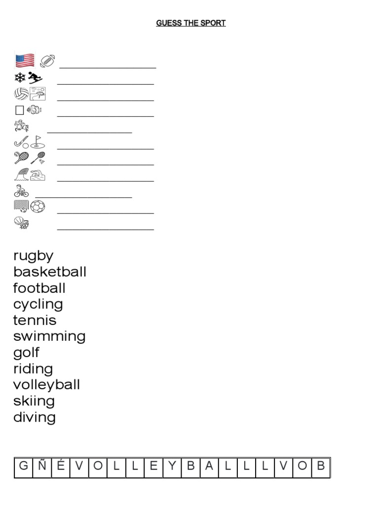 Guess The Sport | PDF
