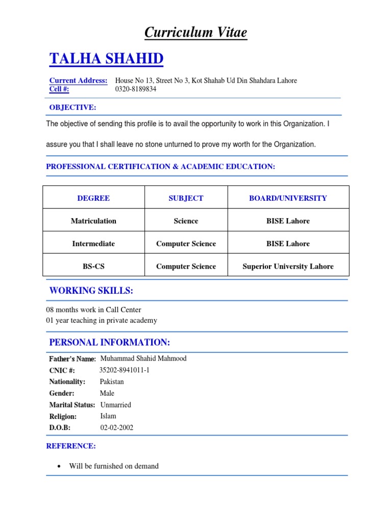 Talha Shahid Shahid Mahmood | PDF