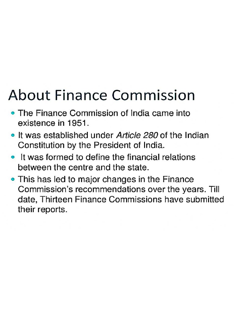 Finance Commission | PDF