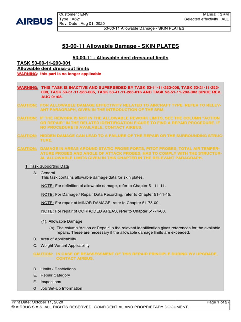 Allowable Damage - Skinplate | PDF