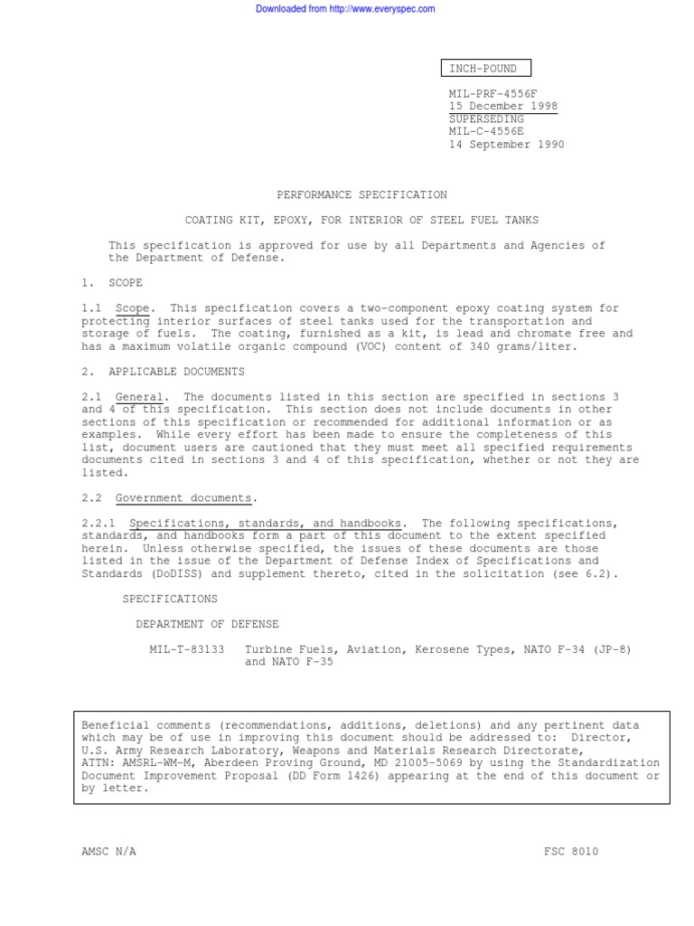 Mil PRF 4556F | PDF