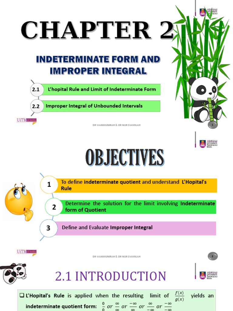 CHAPTER 2 Indeterminate Form and Improper Integral | PDF
