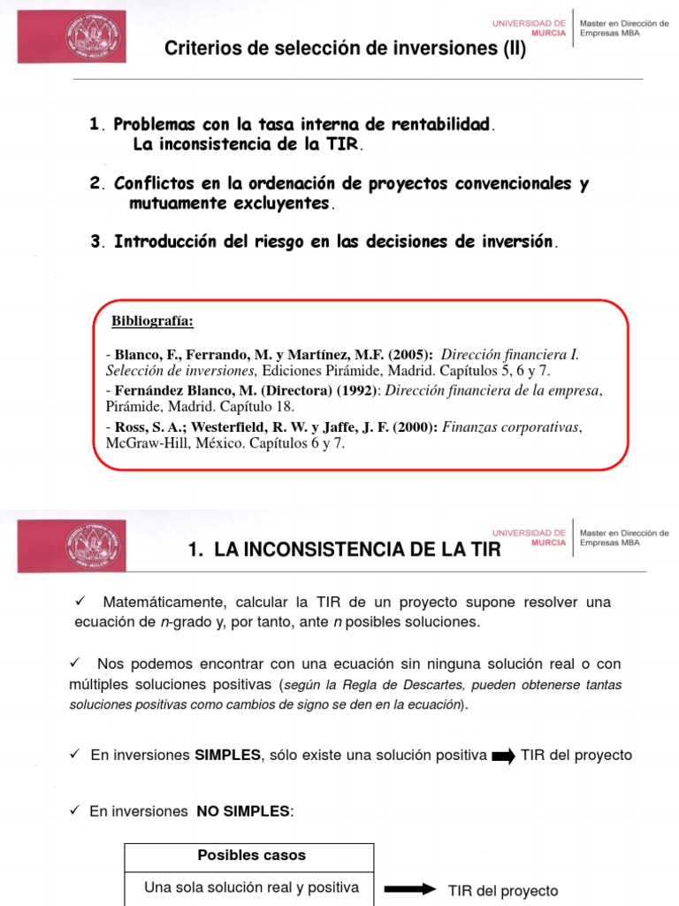 Van y Tir - Ii | PDF | Análisis de sensibilidad