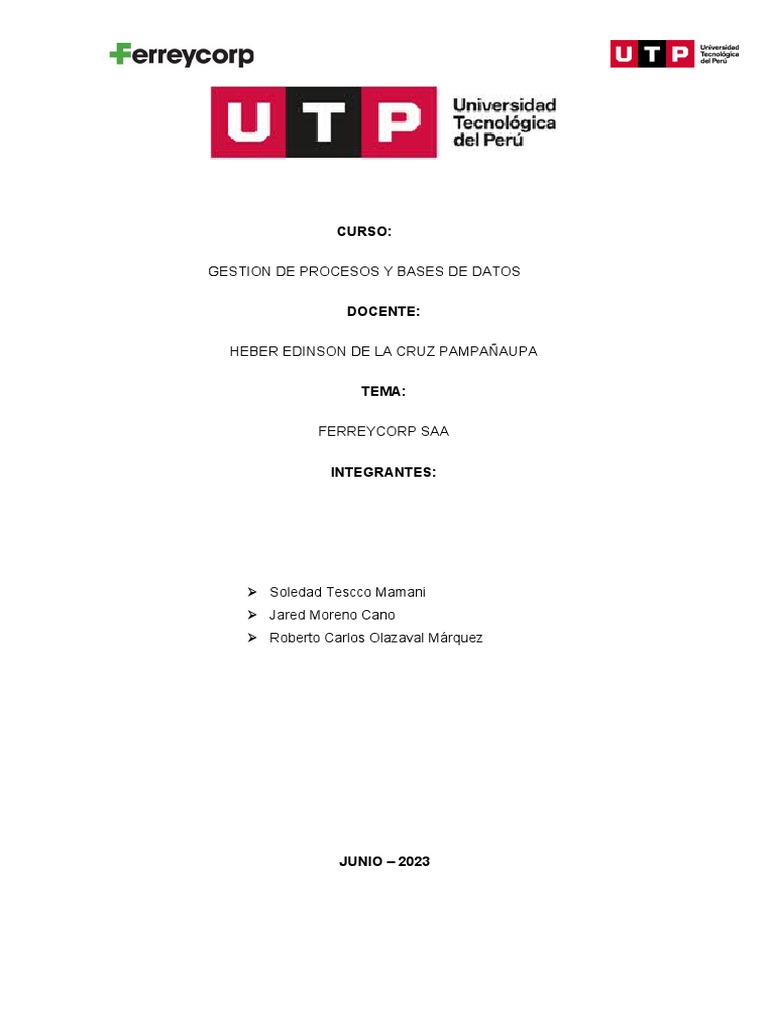 Ta1 Ferreycorp Saa | PDF | Calidad (comercial) | Negocios económicos Ta1 Ferreycorp Saa | PDF | Calidad (comercial) | Negocios económicos