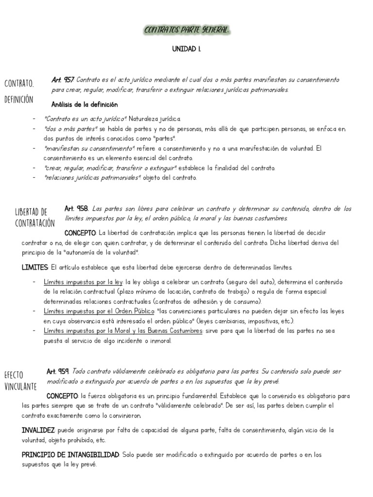 Contratos Parte General | PDF | Evidencia (ley) | Intención (Derecho Penal)