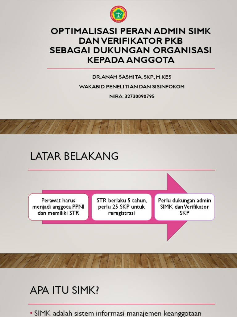 Optimalisasi Peran Admin SIMK Dan Verifikator PKB | PDF