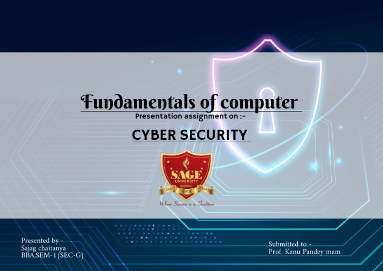 Cyber Security Presentation Basics | PDF | Computers
