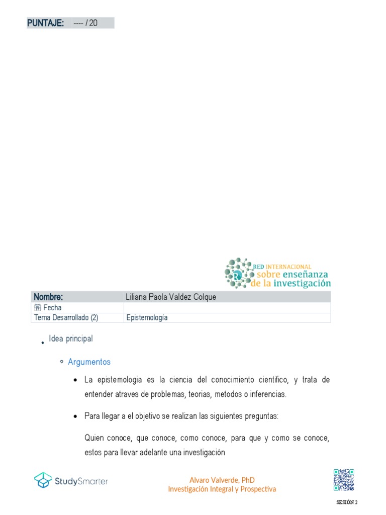 Tarea 2. Epistemología | PDF