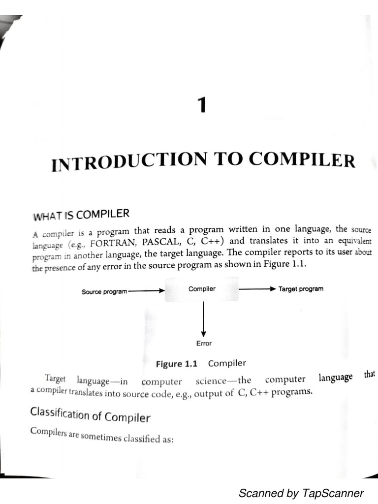 Compiler, Kannur University Bca 6th Sem Module1 | PDF