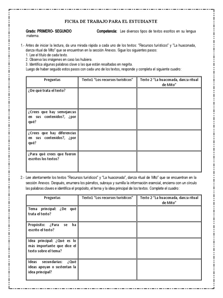 Ficha 1° - 2° Com - Exp 6 - Semana 1 | PDF