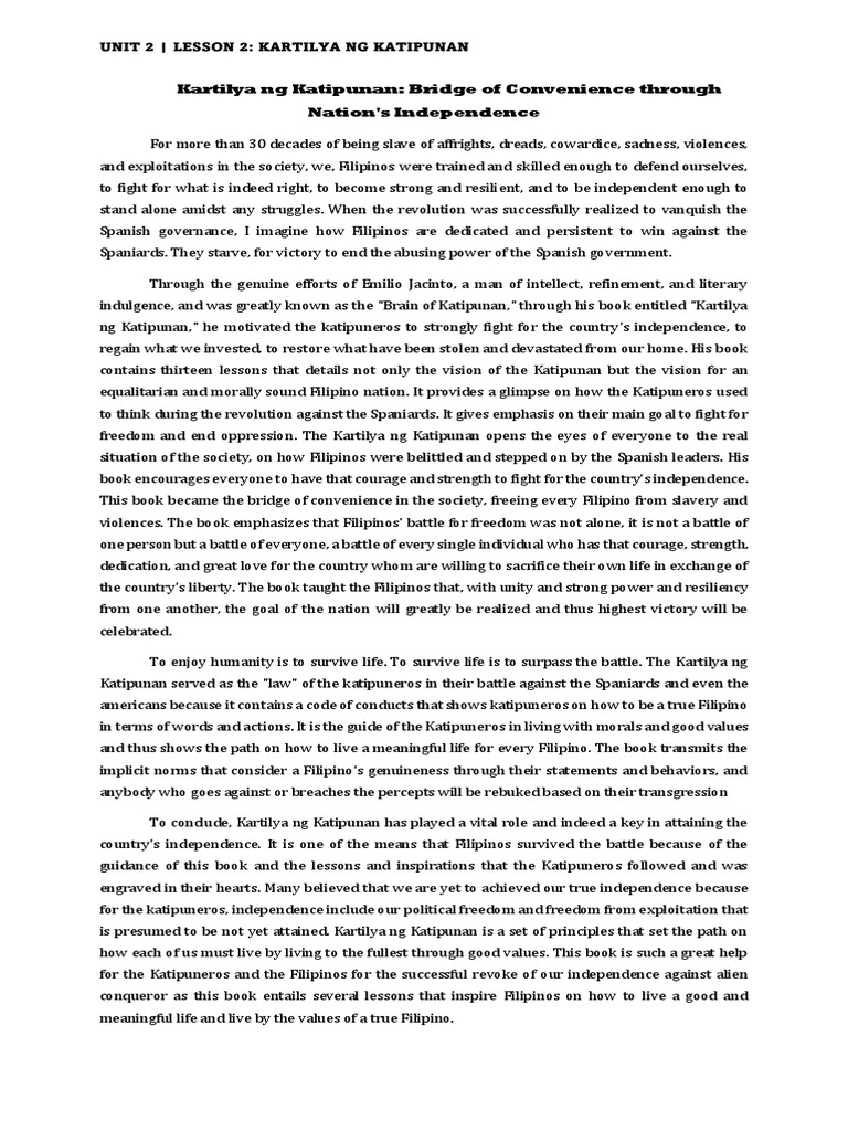 Unit 2 - Lesson 2 - Reflection Paper | PDF | Social Institutions