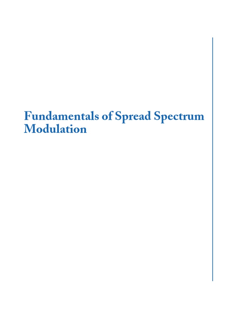Fundamentals of Spread Spectrum Modulation | PDF | Code Division Multiple Access | Channel ...