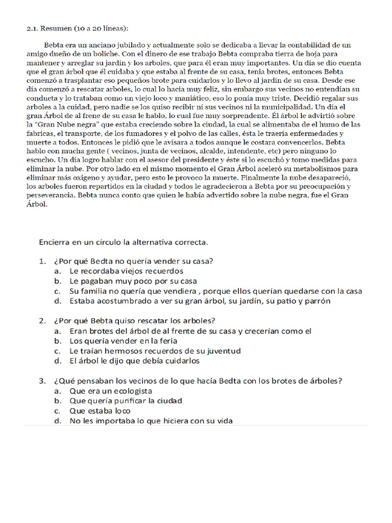 El Viejo Rescatador de Arboles | PDF