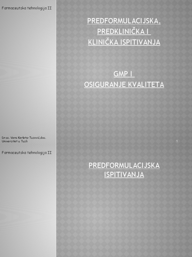 2 Predformulacijska Ispitivanja | PDF