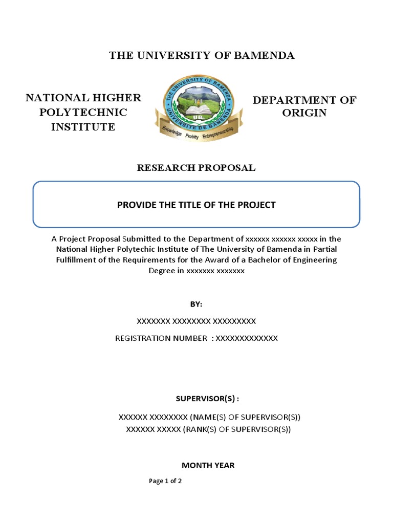 NAHPI OUTLINE FOR RESEARCH PROPOSAL | PDF