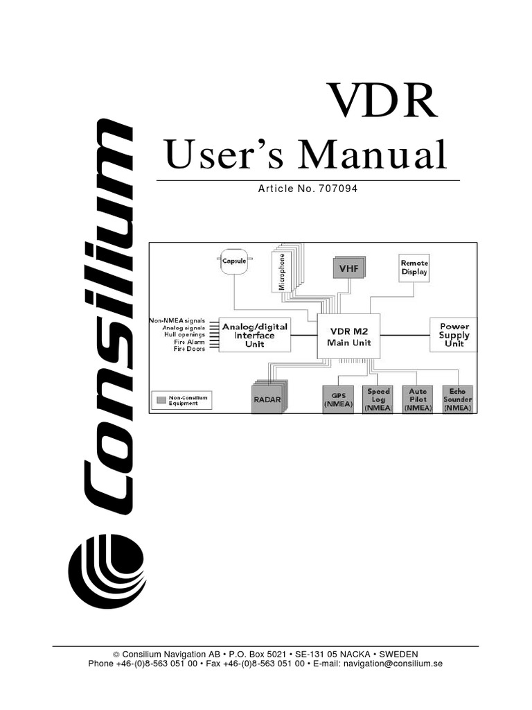 VDR Users Manual | PDF | Power Supply | Backup