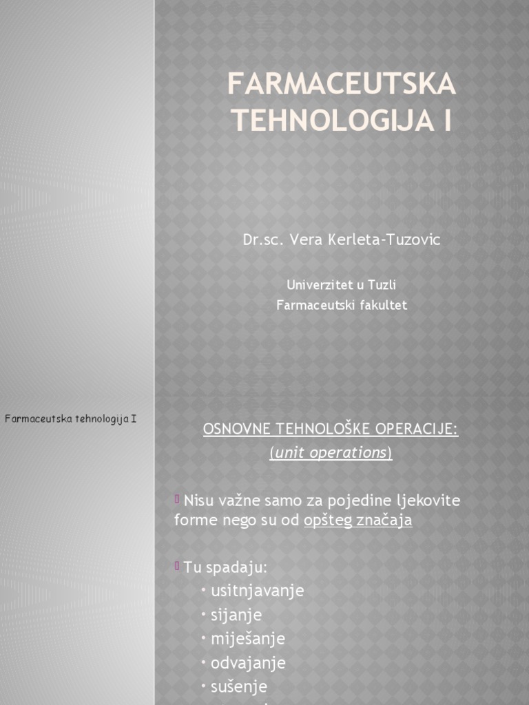 1 Osnovne Tehnoloske Operacije | PDF