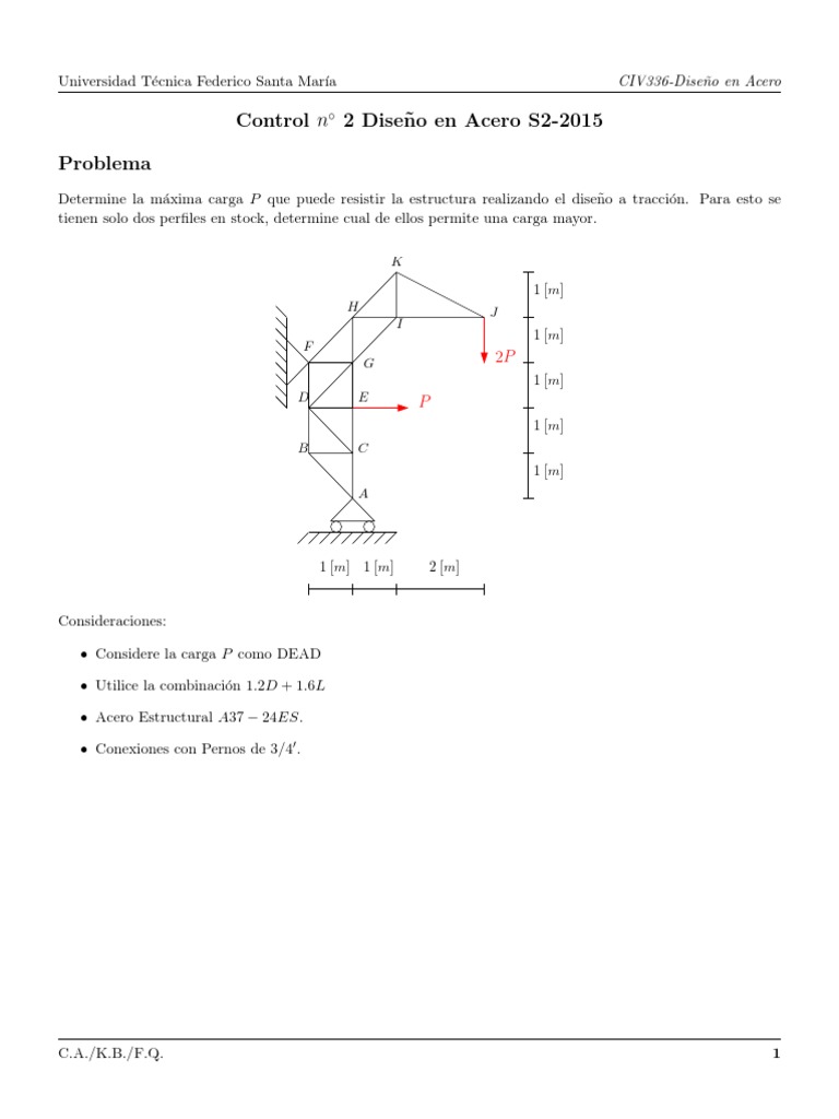 Control 2 Pauta 2015-2 | PDF | Ingeniería de Edificación | Materiales