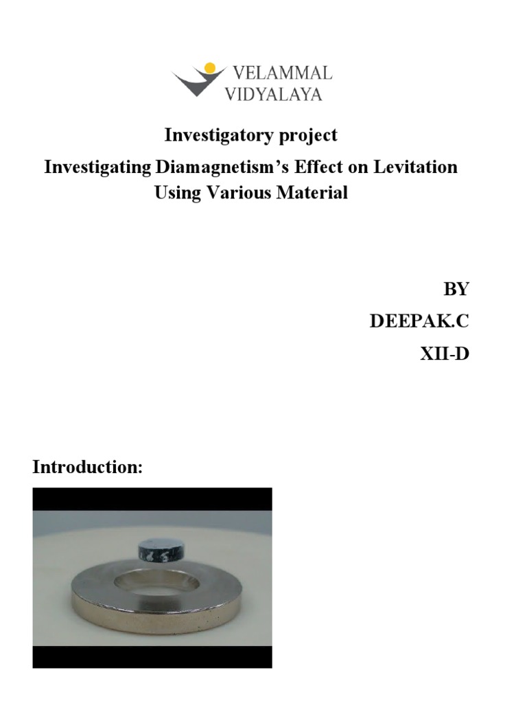 Investigatory Project-Deepak Phy | PDF
