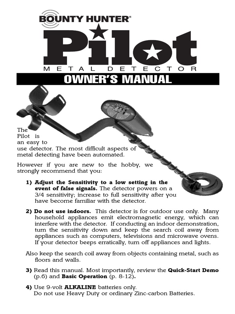 Bounty Hunter 1st Texas Pilot | PDF | Metal Detector | Physical Sciences