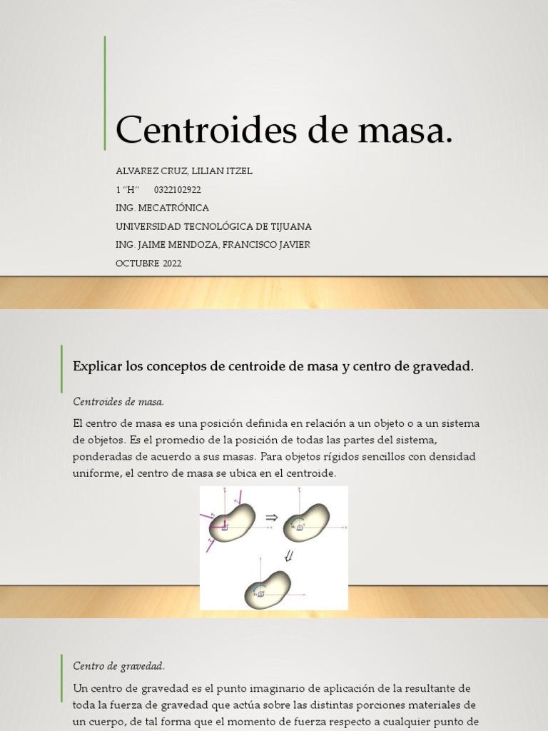 Centroides de Masa | PDF