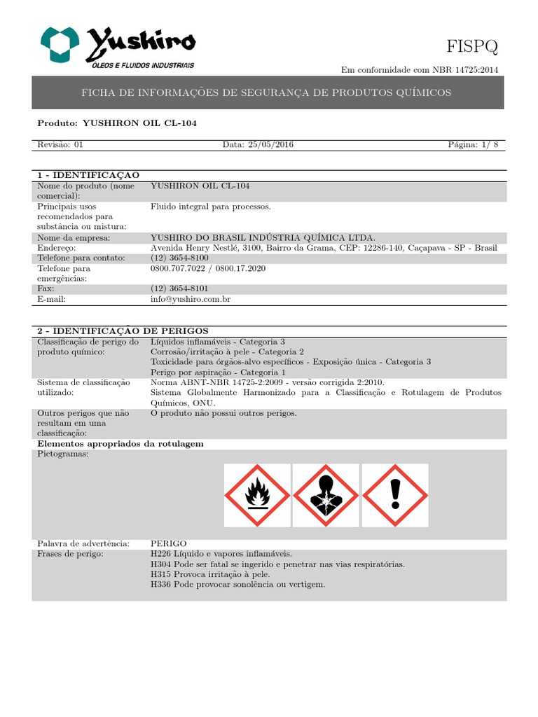 Fispq - Yushiron Oil CL-104 | PDF