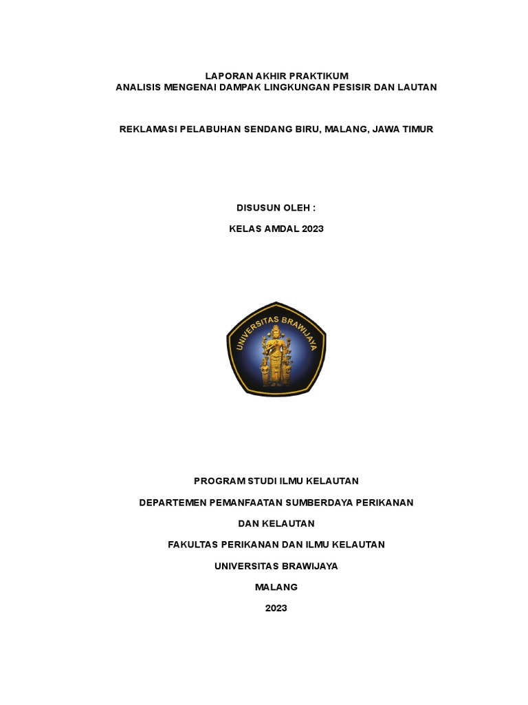 LAPORAN PRAKTIKUM AMDAL I1 Revq | PDF | Bisnis | Sains & Matematika