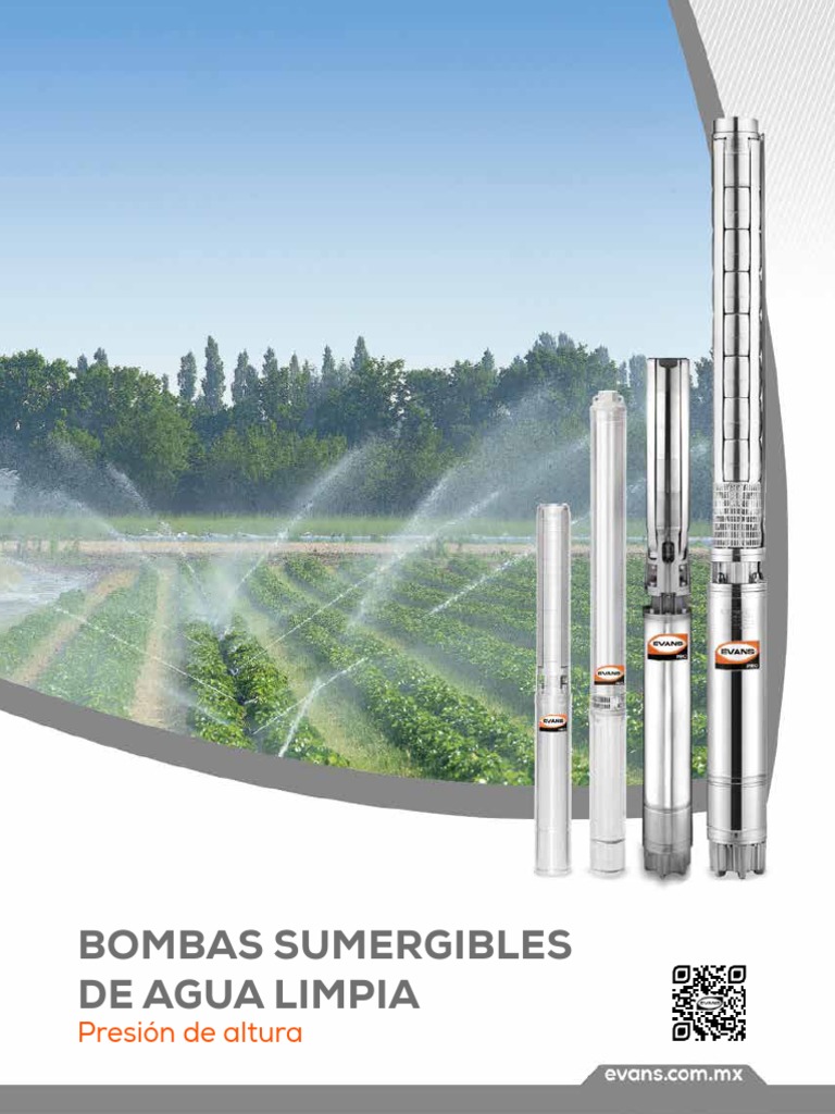 Catalogo Evans Bombas Sumergibles Agua Limpia | PDF | Unidades de medida | Cantidades fisicas