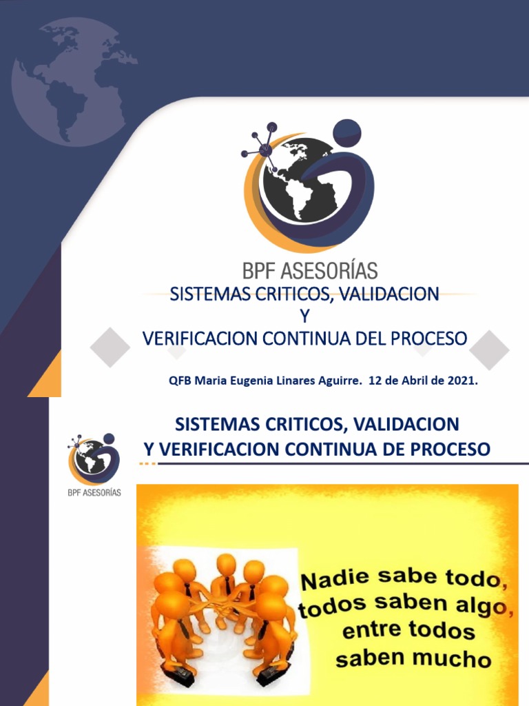 Sistemas Criticos Validacion y Verificacion Continua Del Proceso | PDF ...
