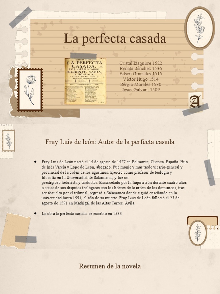 La Perfecta Casada Presentación | PDF