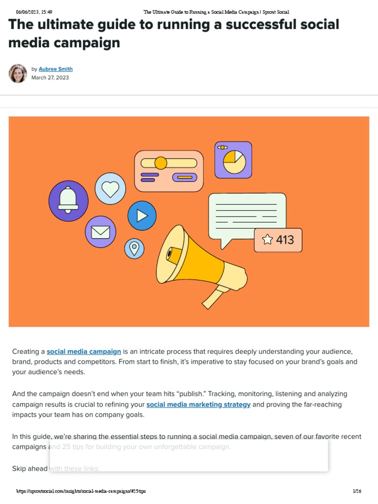 The Ultimate Guide To Running A Social Media Campaign - Sprout Social ...