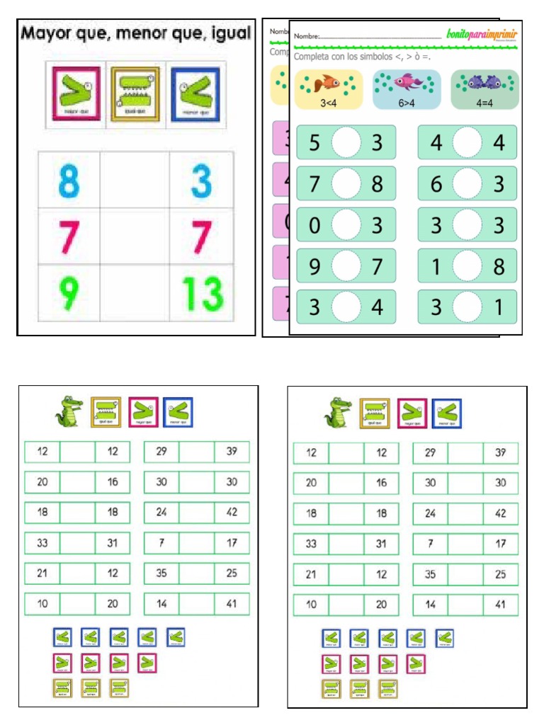 guia de signos de comparación | PDF