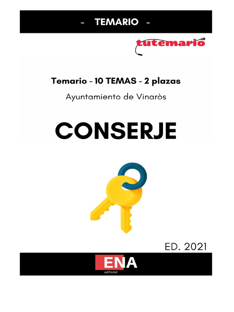 Vista Preliminar Temario Conserjes Ayuntamiento de Vinaros Ed. 2021 | PDF | Correo | Gobierno local