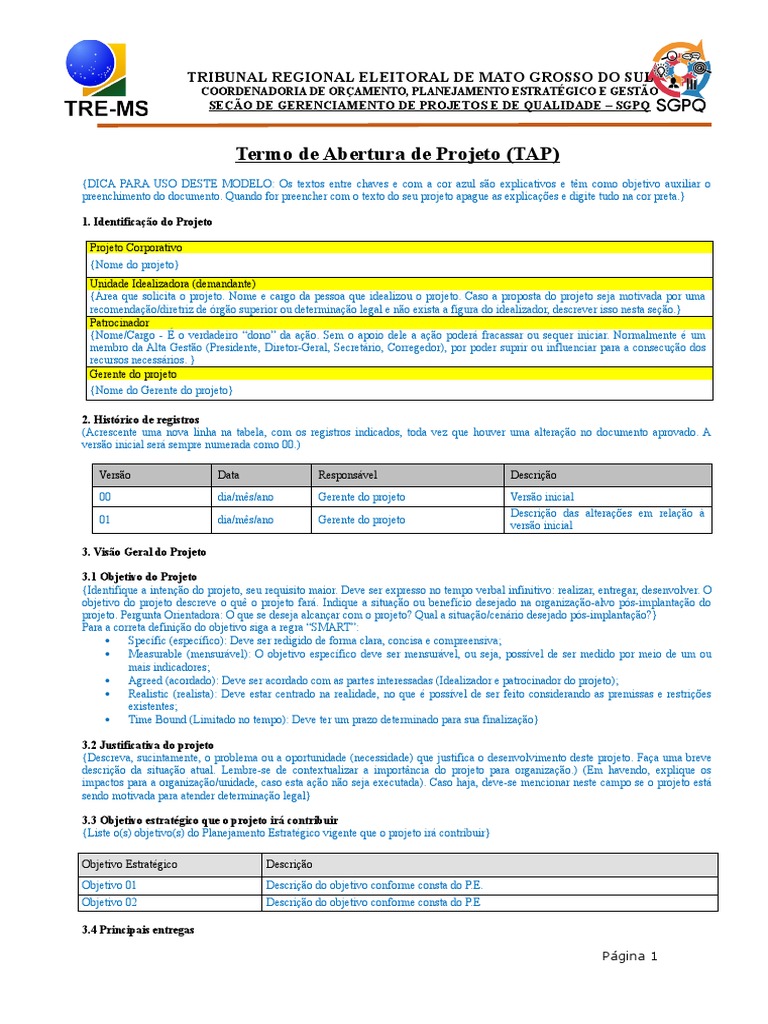Projetos I - Tap | PDF | Planejamento estratégico