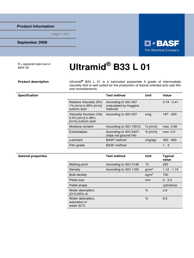 Ultramid B33 L01 | PDF | Medical Device