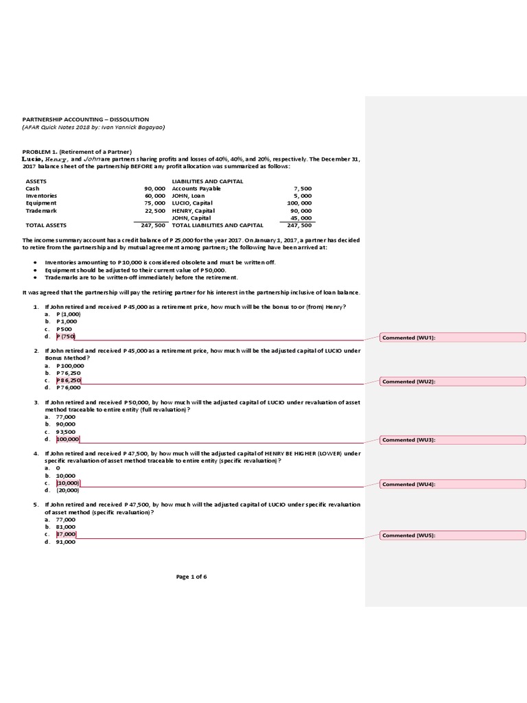 Partnership Accounting Dissolution Guide Pdf
