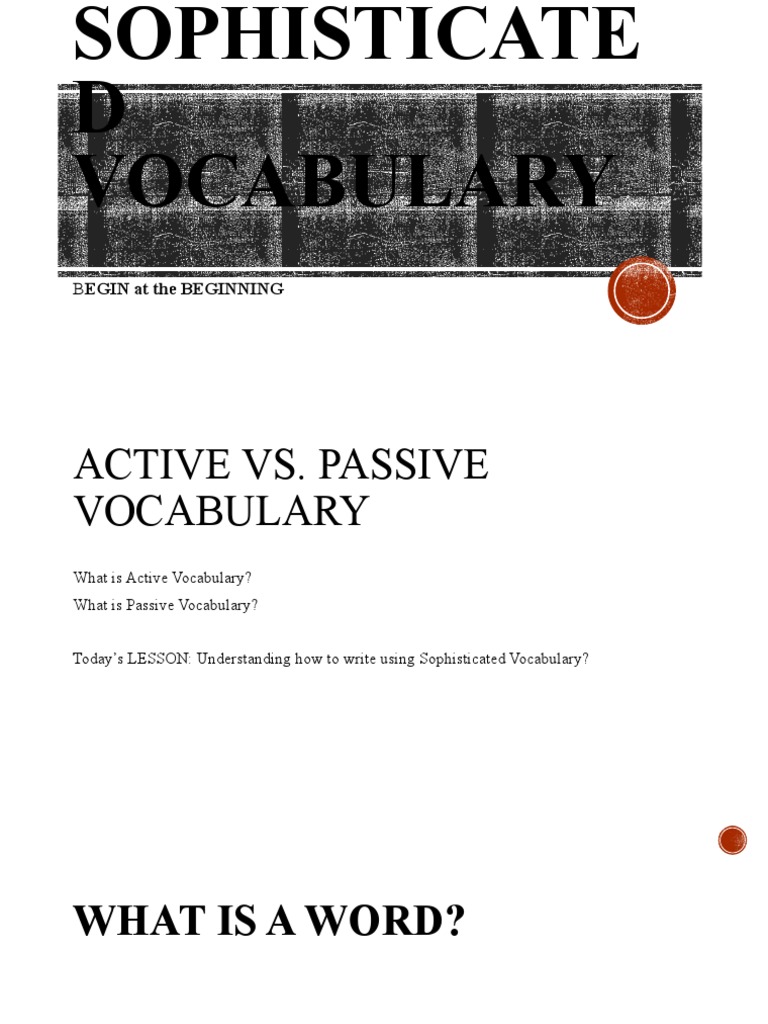 Mastering Sophisticated Vocabulary | PDF | Vocabulary | Gesture