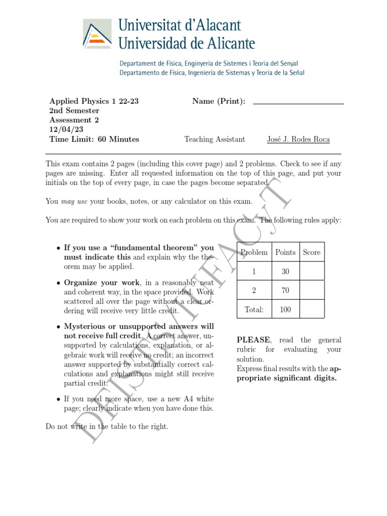 Assessment2 Dni | PDF | Physical Sciences | Physics