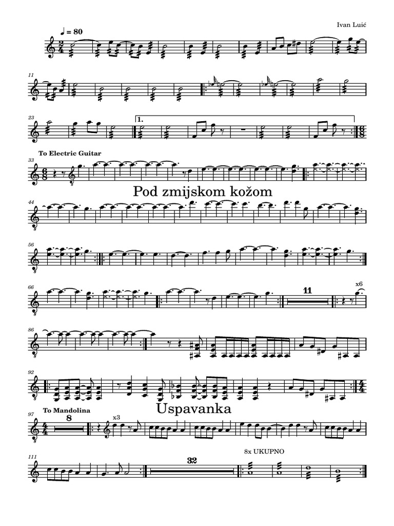 Luic Pod Zmijskom Uspavanka | PDF