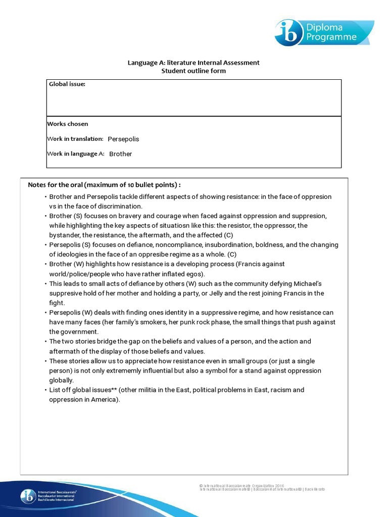 2022-23 Individual Oral Outline | PDF