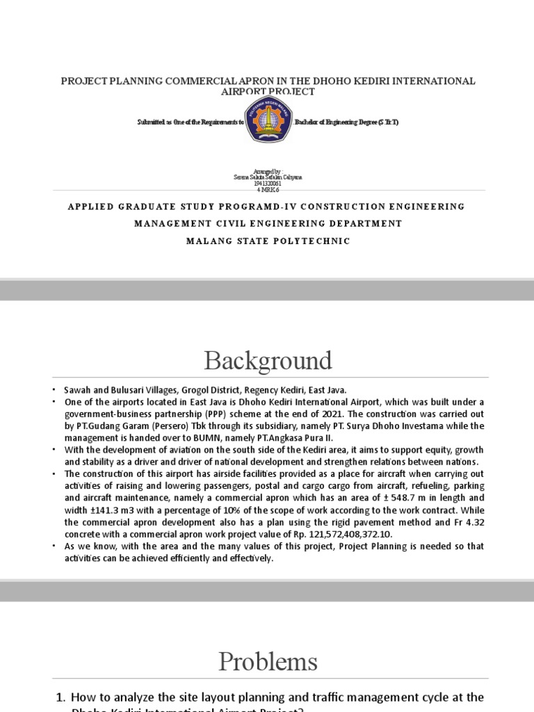 Dhoho Kediri Airport Commercial Apron Plan | PDF | Airport | Data