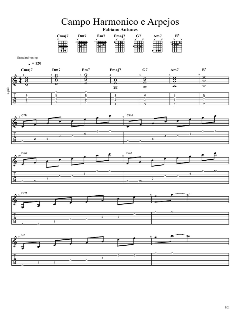 Aula 1 - Campo+Harmonico+e+Arpejos | PDF