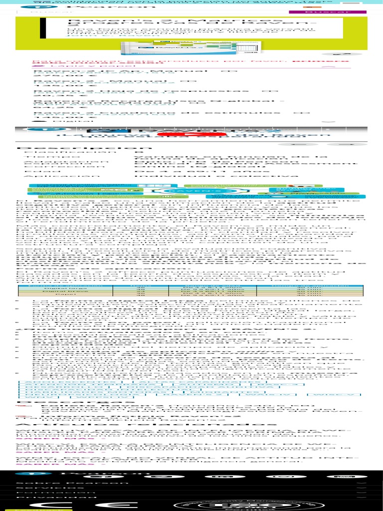 Raven's 2, Matrices Progresivas de Raven-2 Pear | PDF