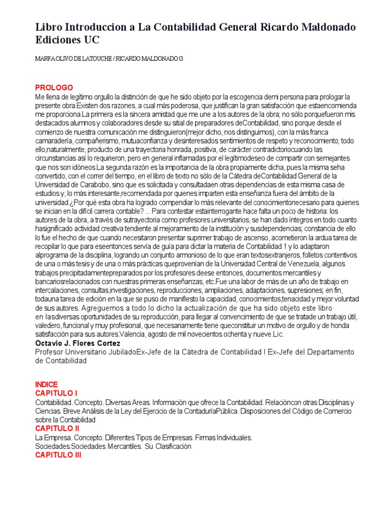 Libro Introduccion A La Contabilidad General Ricardo Maldonado ...