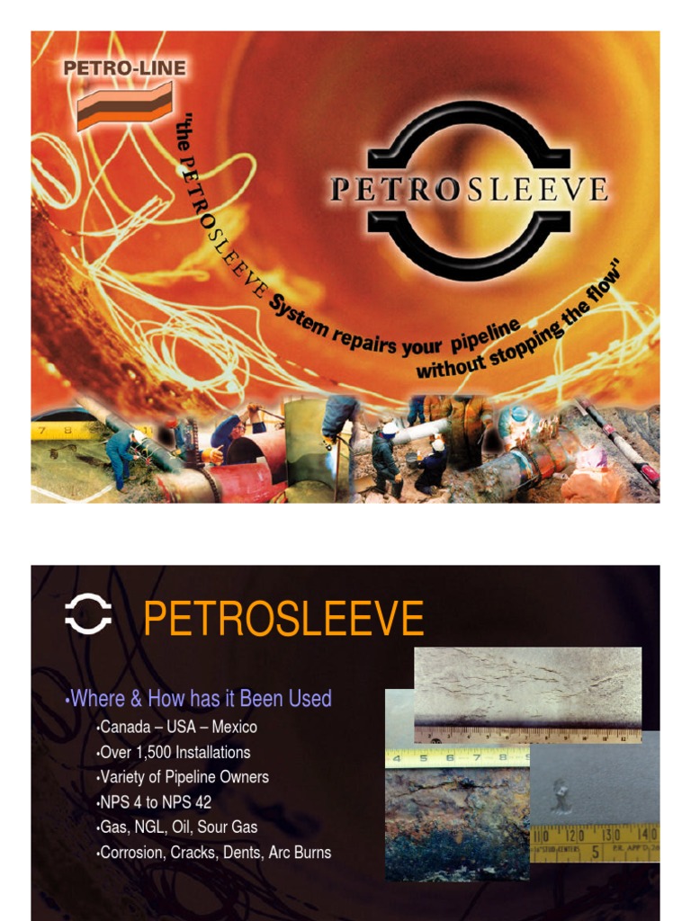 Petrosleeve Presentation | PDF | Pipe (Fluid Conveyance) | Construction
