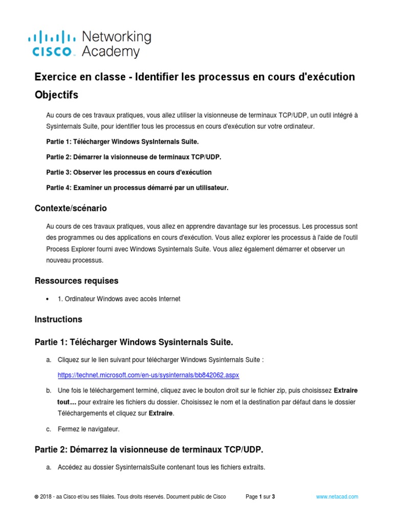 3.0.3 Class Activity - Identify Running Processes - FR FR | PDF ...